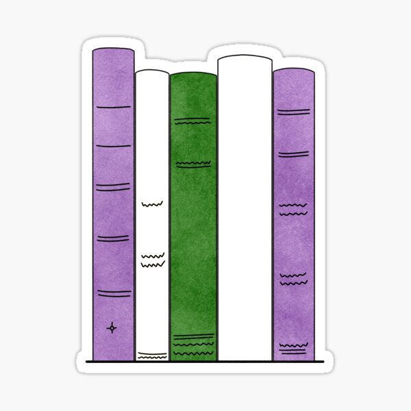 "Subtle Pride Books - Genderqueer Flag" Sticker for Sale by ...