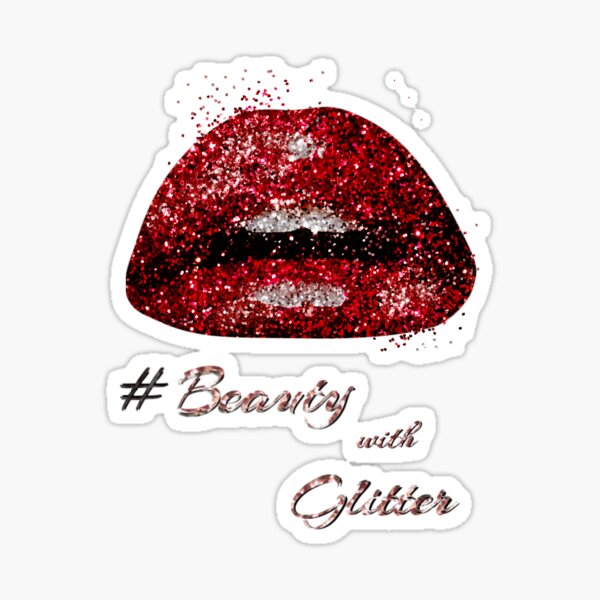 "Glitter lips " Sticker by 1111Miracle | Redbubble