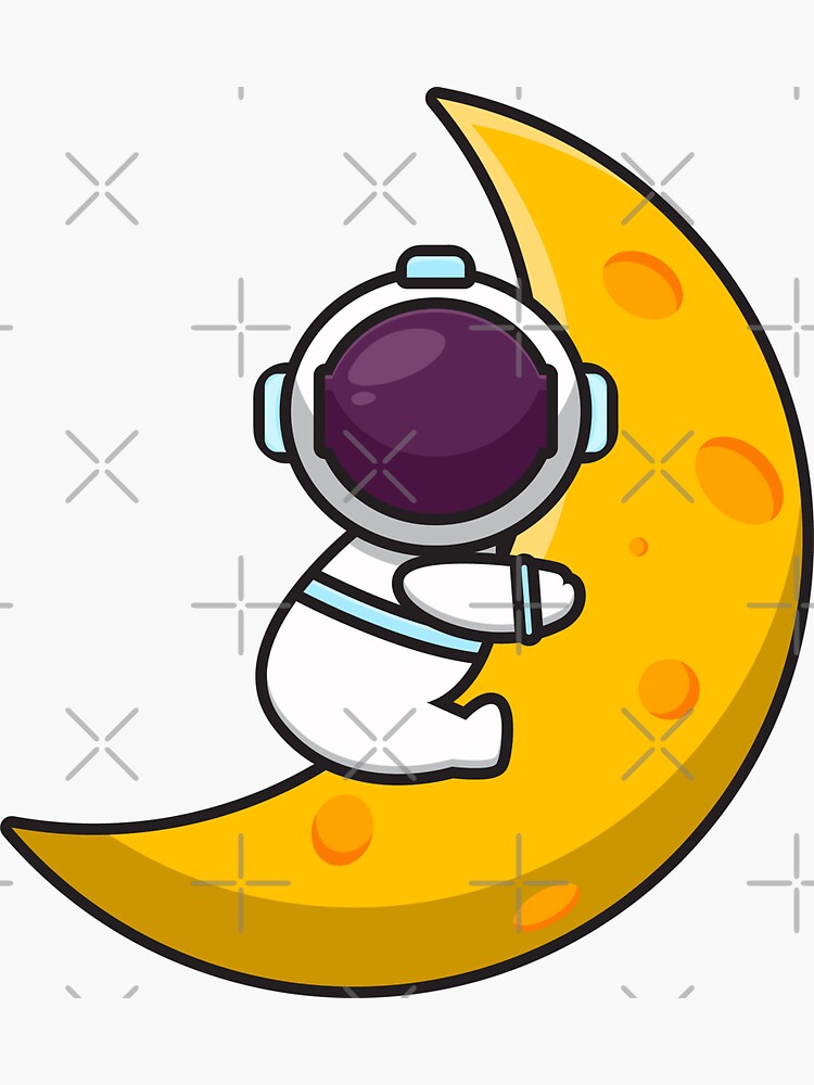 "Moon Guy" Sticker for Sale by VicenteMints | Redbubble