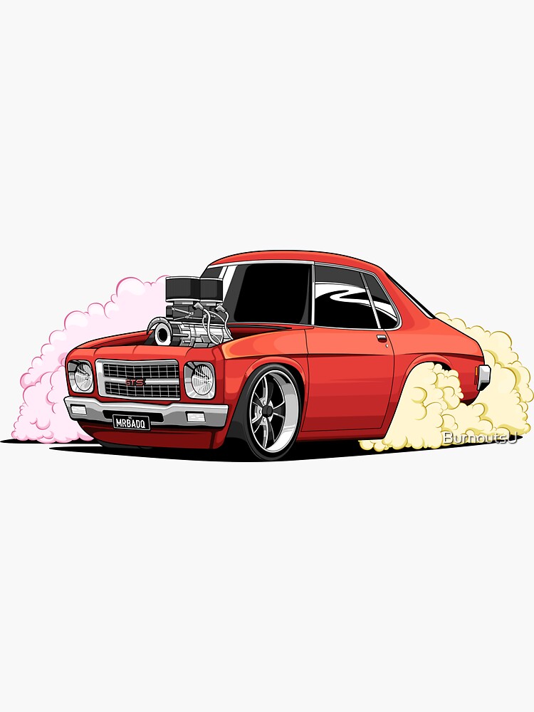"MRBADQ Burnout Car" Sticker for Sale by BurnoutsU | Redbubble