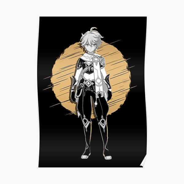 "Traveler (Aether) - Genshin Impact" Poster for Sale by MyAsianArt ...