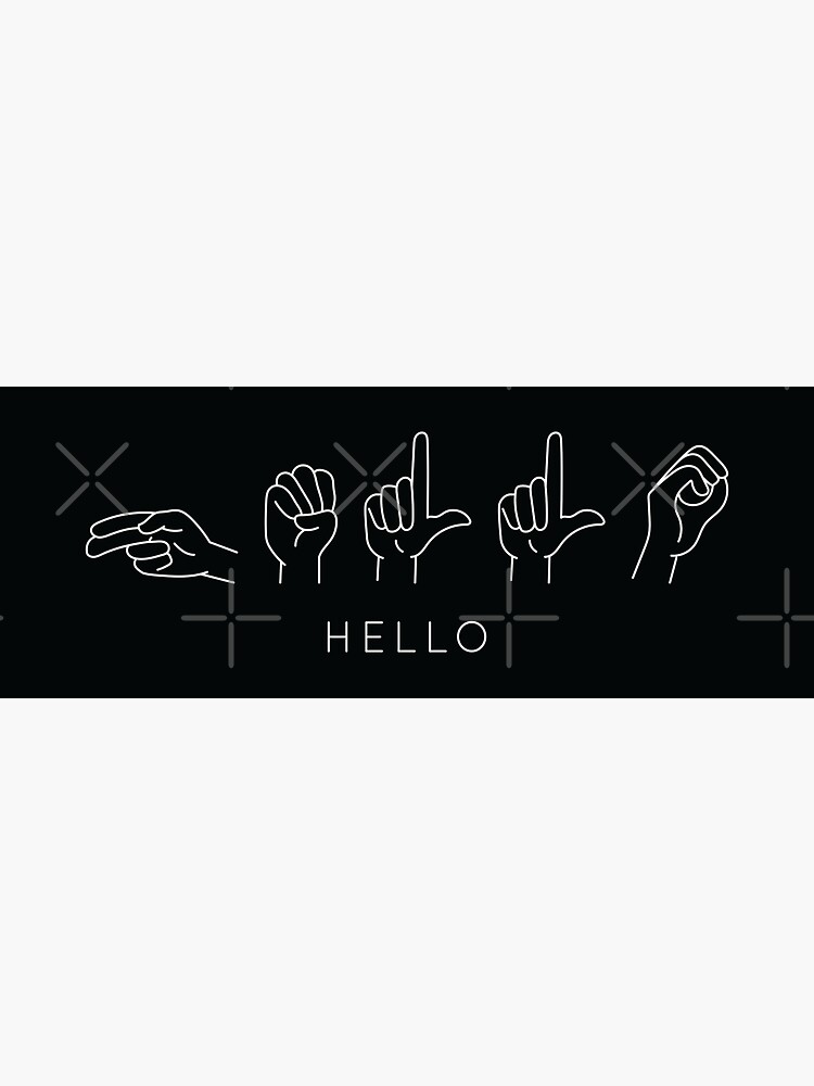 Hello Asl Sticker For Sale By Inspiritdesigns Redbubble