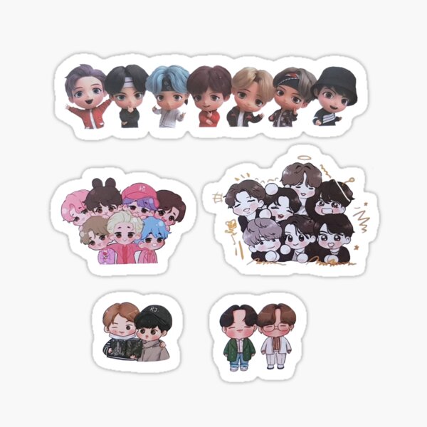 Bts Tiny Tan Stickers | Redbubble