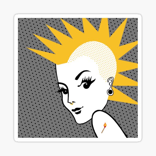 "Punk Yellow" Sticker for Sale by Gary2008 | Redbubble