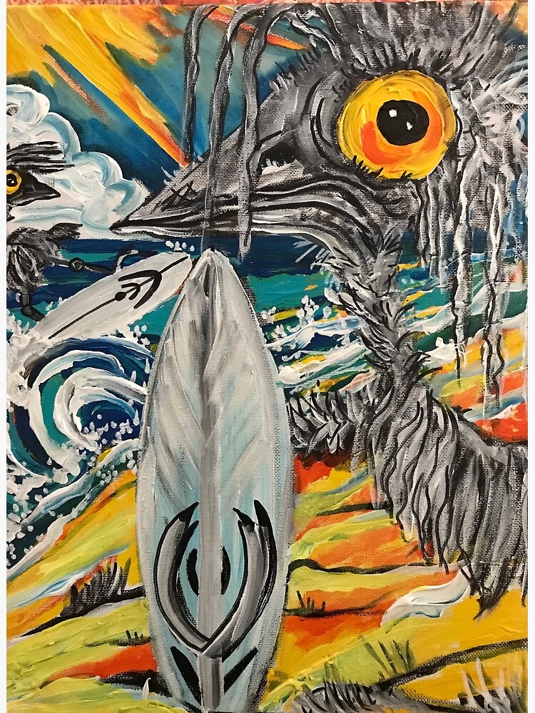 "Reggie George BushChook “surfs Up”" Poster by AUSSIEART | Redbubble