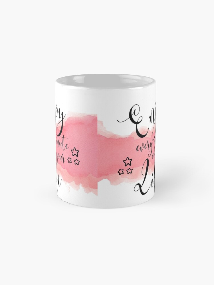 "Pink stationery - Enjoy your life " Coffee Mug by Girlbossvibes ...
