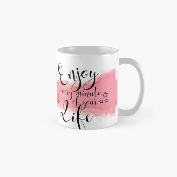 "Pink stationery - Enjoy your life " Coffee Mug by Girlbossvibes ...