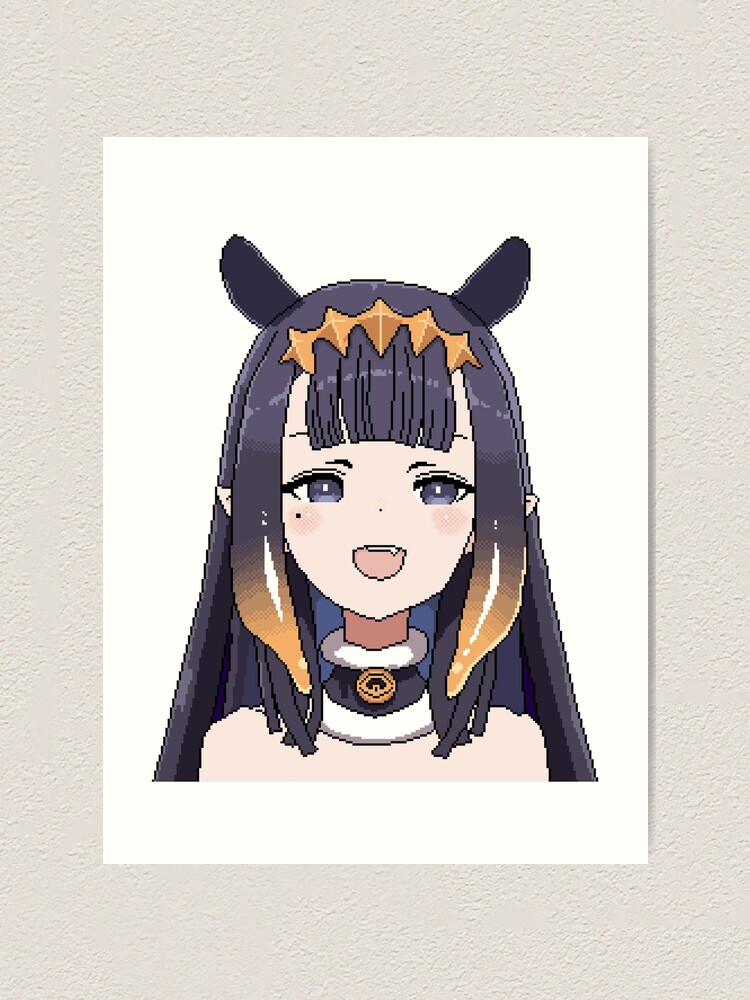 "ninomae inanis beauty anime girl pixels" Art Print for Sale by dex1one ...