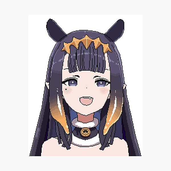 "ninomae inanis beauty anime girl pixels" Photographic Print for Sale ...