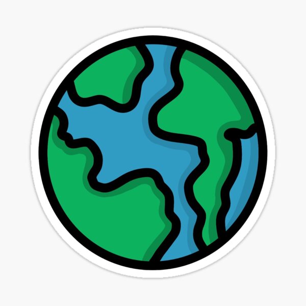 "Earth Sticker" Sticker by RoseelaNes | Redbubble