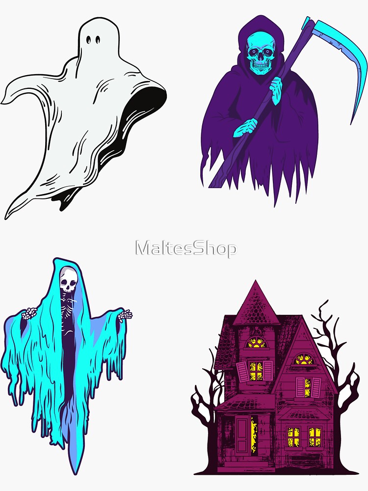 "Spooky sticker pack 1" Sticker for Sale by MaltesShop | Redbubble