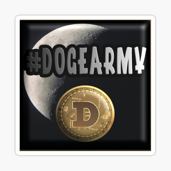 "Dogecoin" Sticker for Sale by Dream Imagine Create . | Redbubble