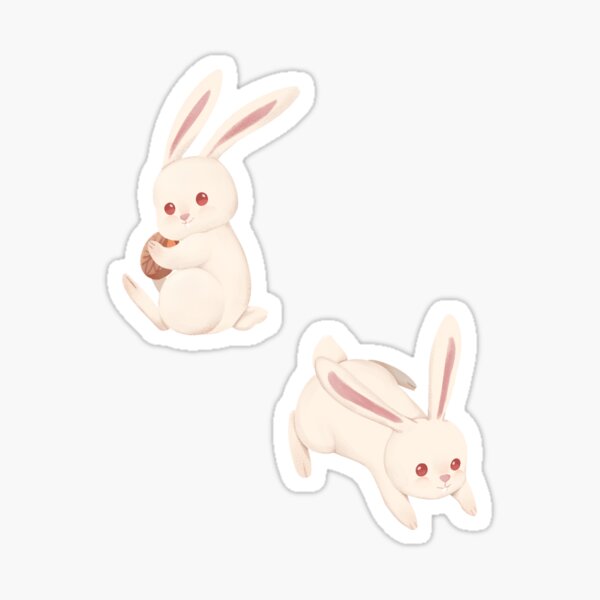 "Rabbits sticker pack 1" Sticker for Sale by MaltesShop | Redbubble