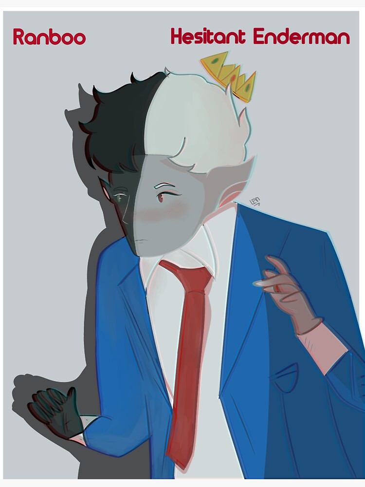 "Hesitant alien Ranboo" Sticker by Razzmatazzle | Redbubble