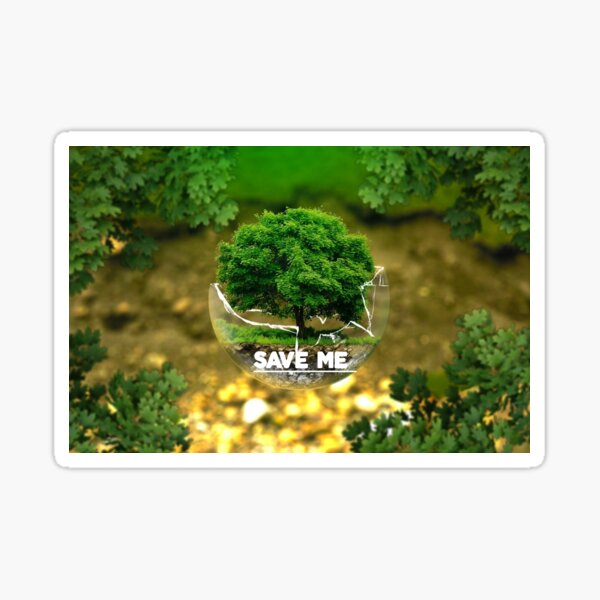 "world environment day - save trees and save earth" Sticker for Sale by ...