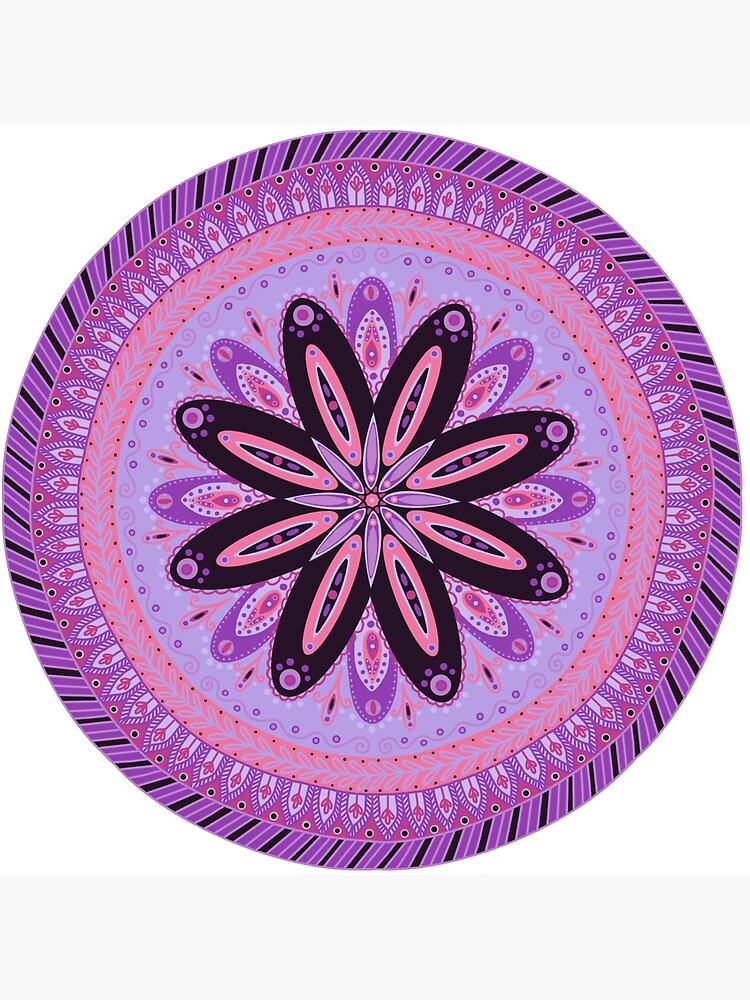 "Pink and Purple Mandala" Poster for Sale by LizzieLart | Redbubble