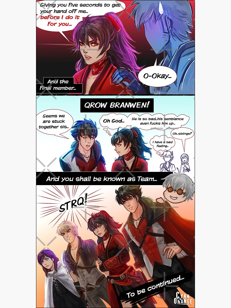 "The Origins of team STRQ" Sticker for Sale by Cyan-Orange | Redbubble