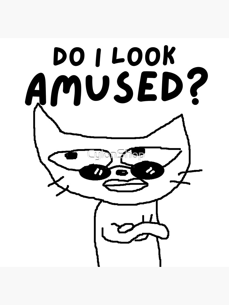 "Do I look Amused? Funny Sarcastic Clueless Cat" Poster for Sale by ...