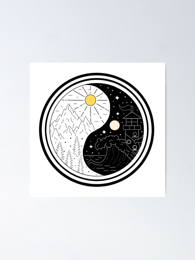"Ying Yang" Poster for Sale by Destanii | Redbubble