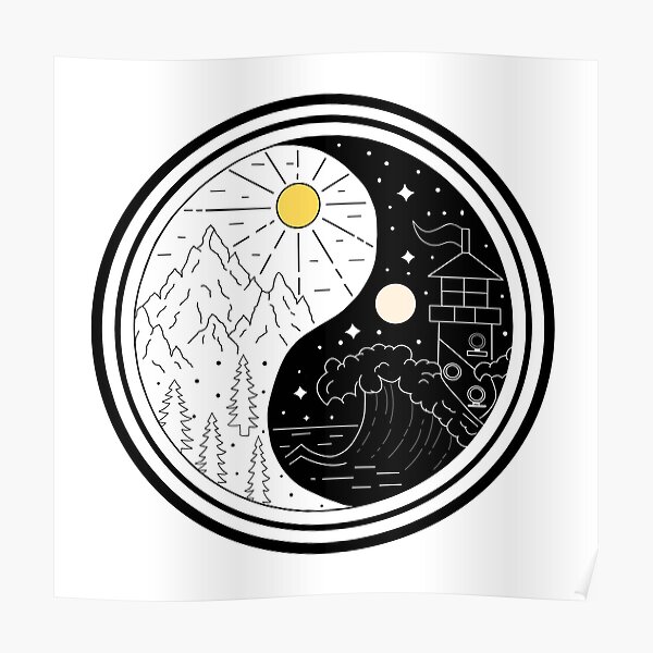 "Ying Yang" Poster for Sale by Destanii | Redbubble