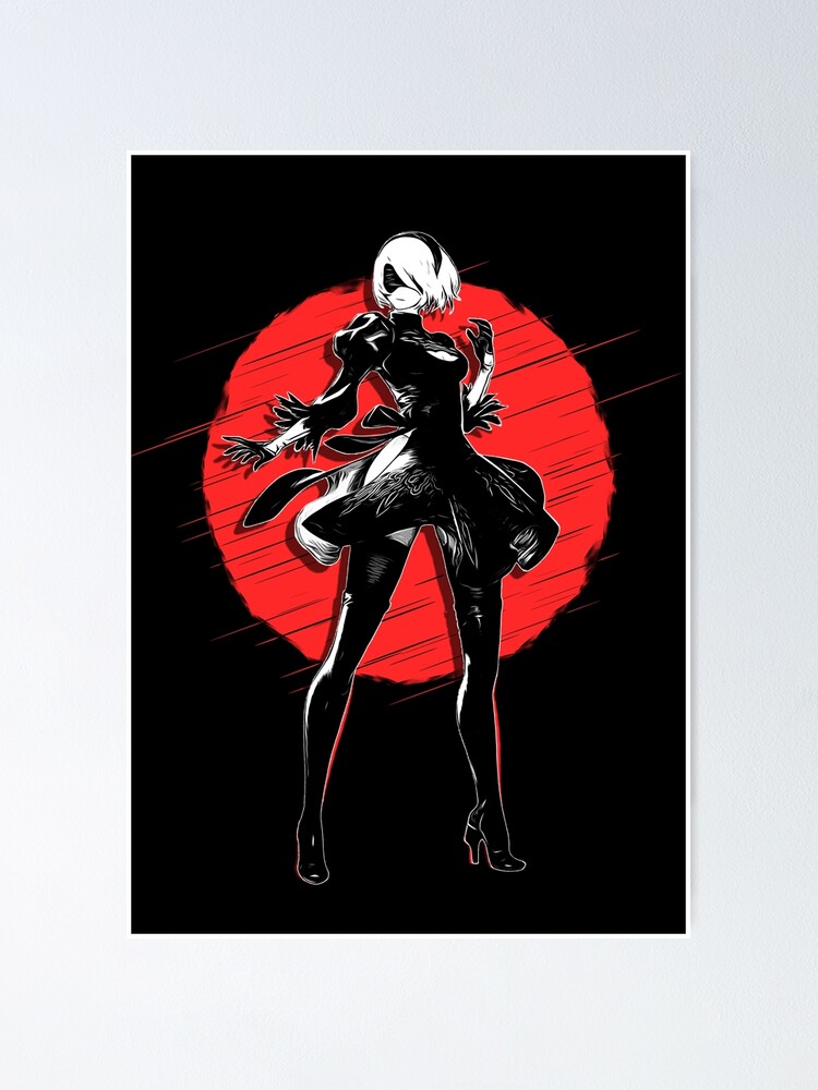 "NieR Automata 2B" Poster for Sale by MyAsianArt | Redbubble
