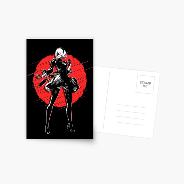 "NieR Automata 2B" Postcard for Sale by MyAsianArt | Redbubble