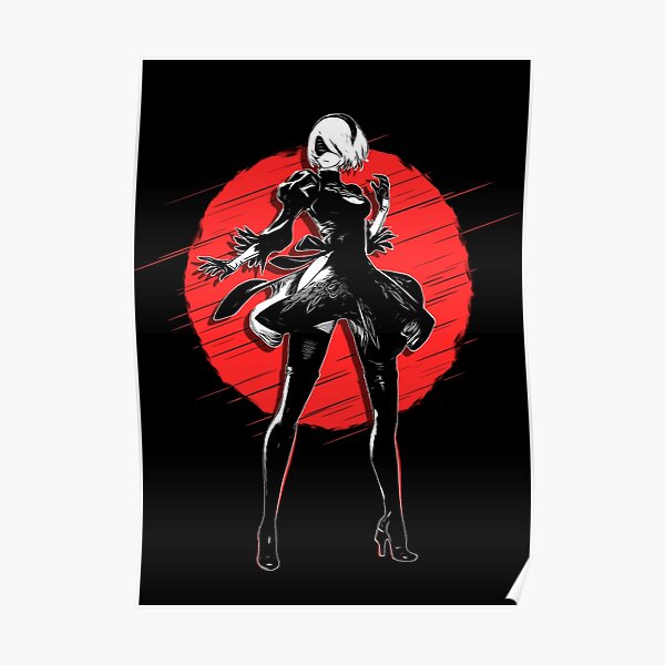 "NieR Automata 2B" Poster for Sale by MyAsianArt | Redbubble