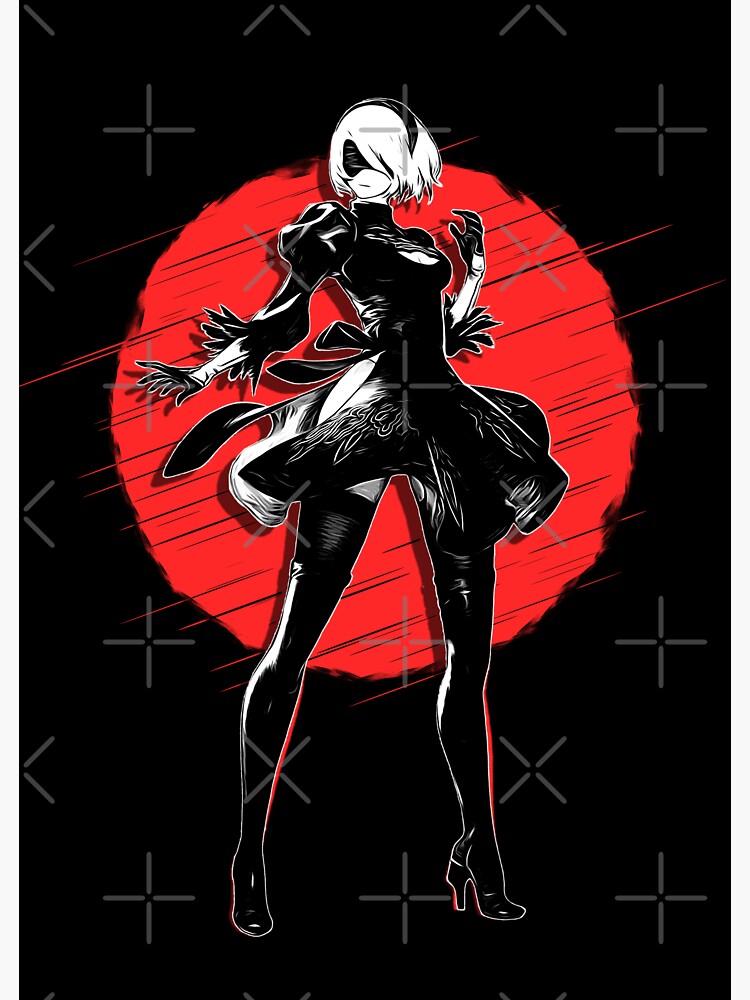 "NieR Automata 2B" Sticker for Sale by MyAsianArt | Redbubble