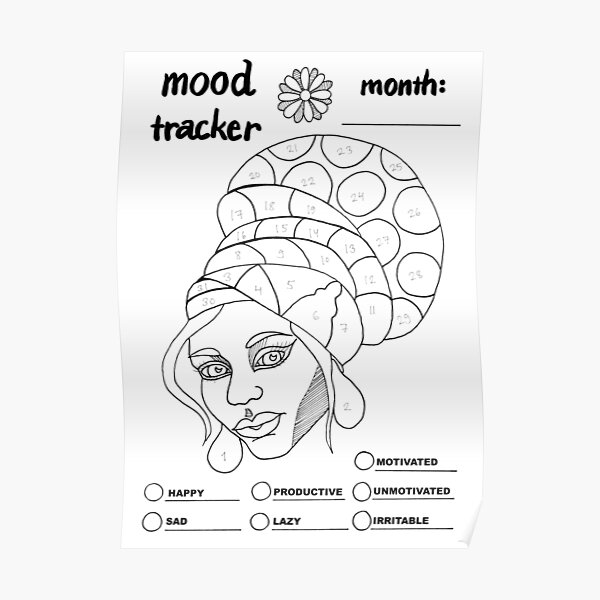 "Mood Tracker" Poster by Almonda | Redbubble