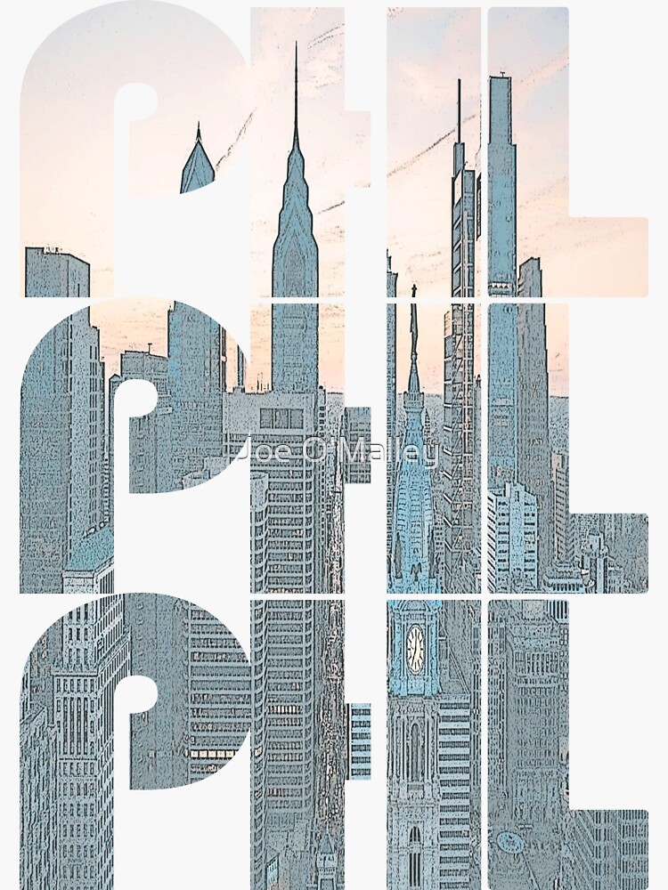 "Philadelphia, Pennsylvania PHL Sunset Cityscape Repeating Pattern ...