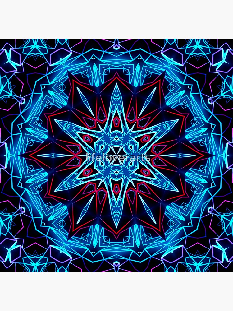 "80s neon trippy electric mandala" Sticker for Sale by lifeloverarts ...