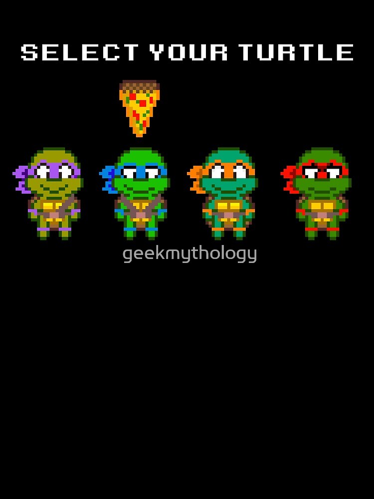 "Select Your Turtle (Leonardo) - TMNT Pixel Art" Art Print by ...