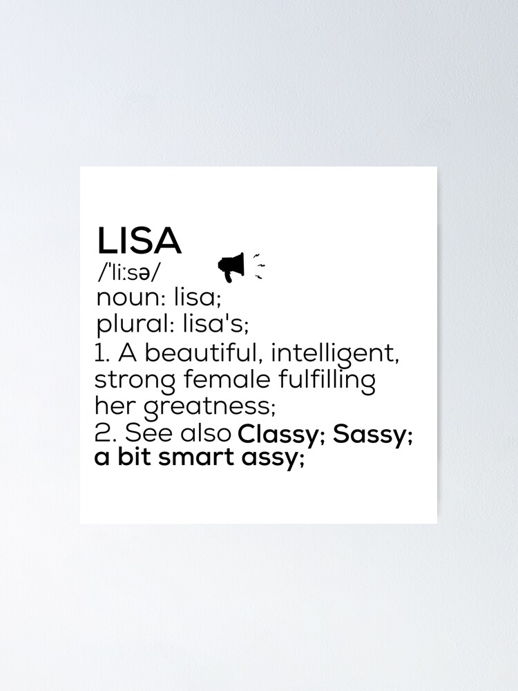 "Lisa Namensdefinition" Poster von Teelogic | Redbubble