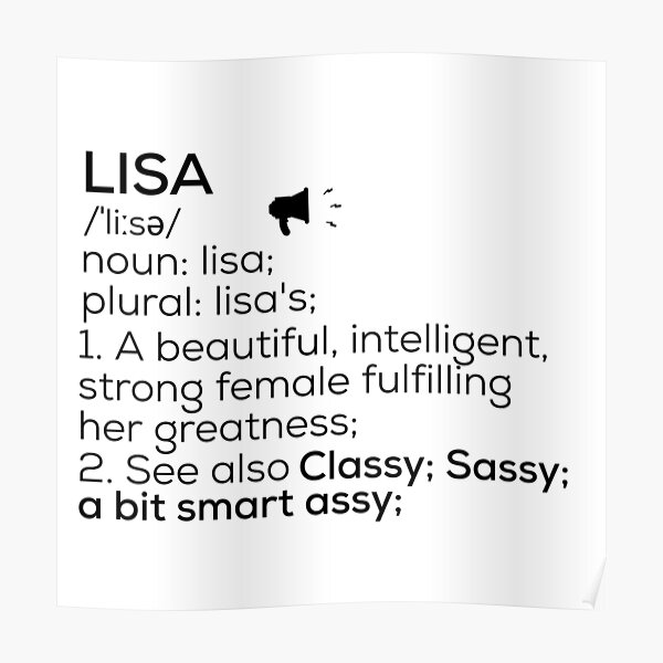 "Lisa Namensdefinition" Poster von Teelogic | Redbubble