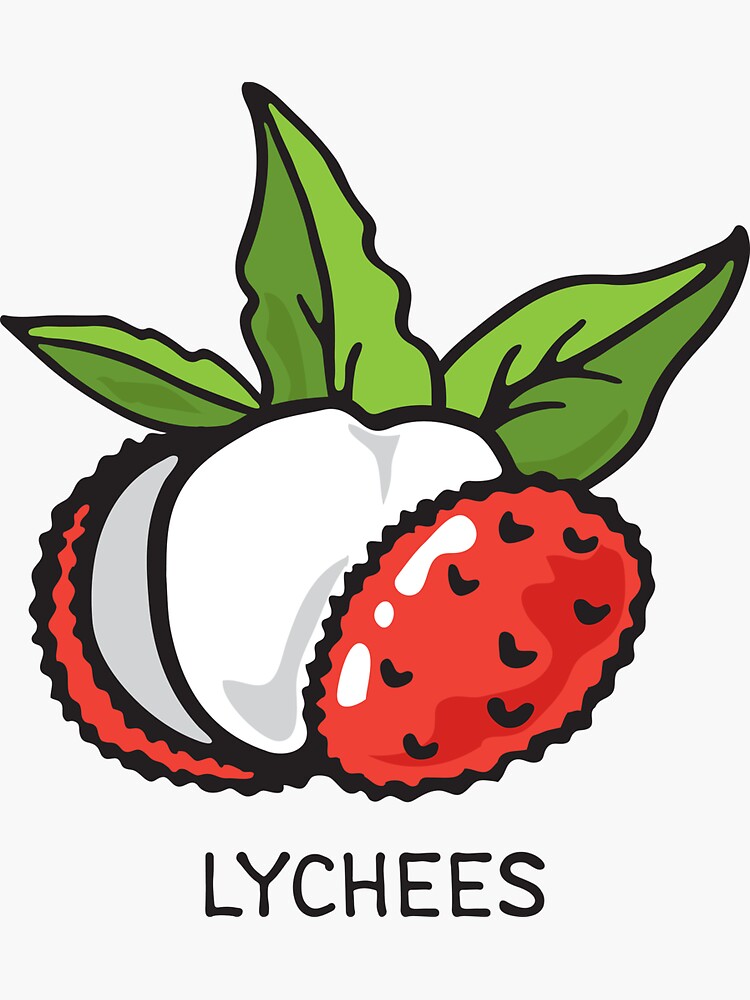 "Lychees" Sticker for Sale by tokhiti | Redbubble