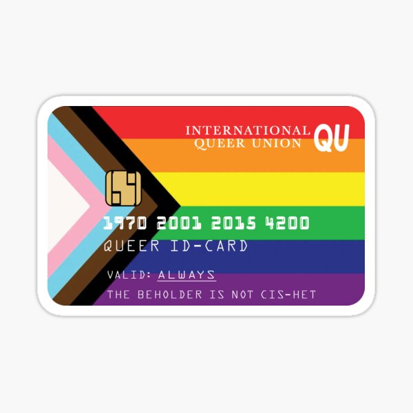 "Queer ID-Card" Sticker for Sale by IDKSIS | Redbubble