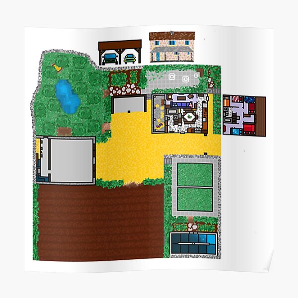 "Farm Pixel Art Large" Poster for Sale by thecurlyperson | Redbubble