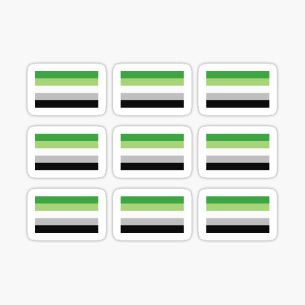 "Aromantic flag Aro Pride Flag Pack" Sticker by Bopfpix | Redbubble