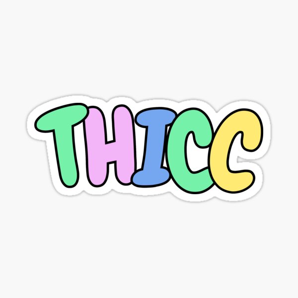 "Thicc meme dummy thicc thighs thick pastel " Sticker for Sale by ...