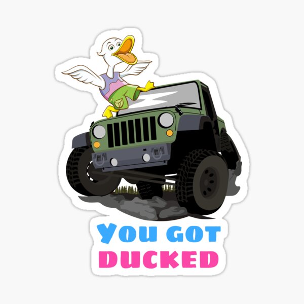 "Duck Duck Jeep" Sticker by mustamsik | Redbubble