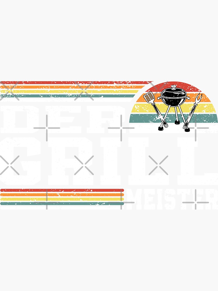 "Grill Master BBQ Beer Griller Steak" Sticker for Sale by ...