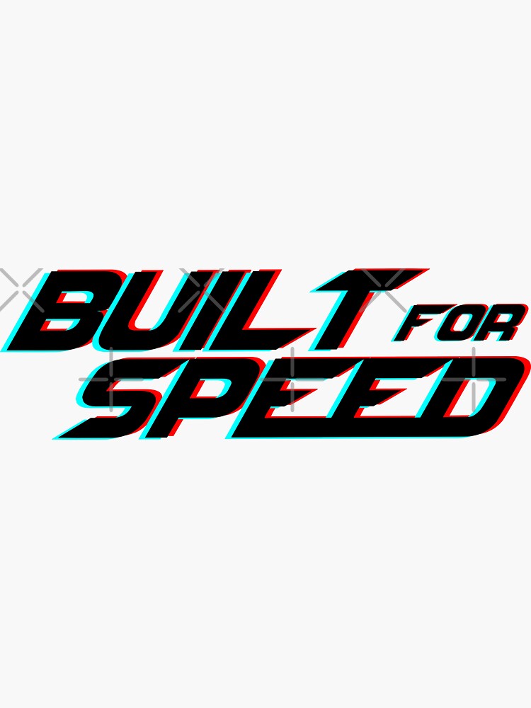 "Built For Speed Glitched, cool motorcycle helmet Sticker" Sticker for ...