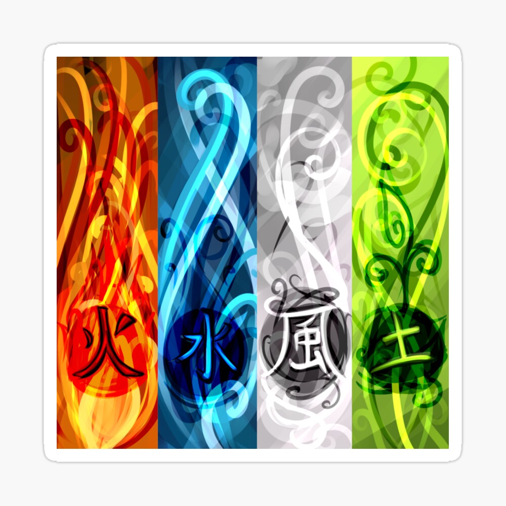 Art & Collectibles Digital Prints Earth water fire wind elements poster ...