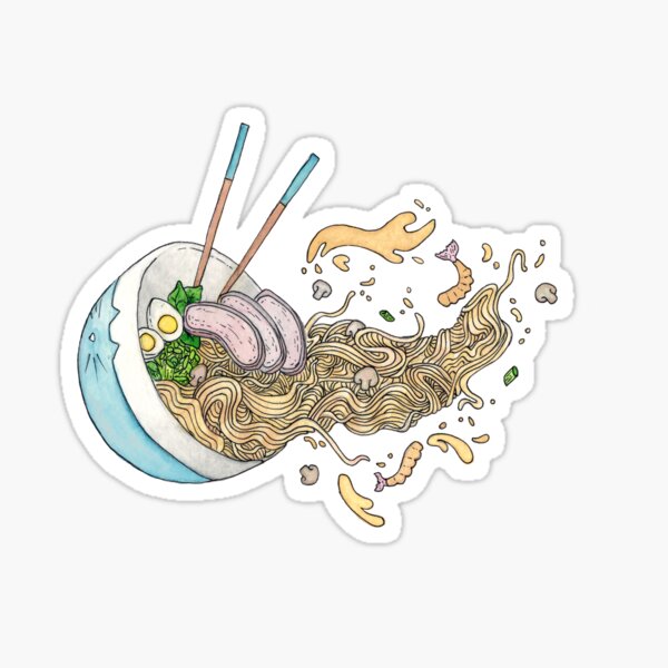 "Ramen" Sticker for Sale by Gwenpai | Redbubble