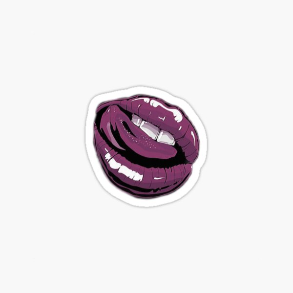 "Biting Lip" Sticker for Sale by IosticiaStudios | Redbubble