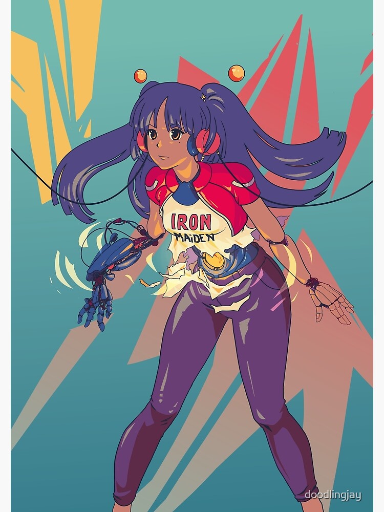 "Anime Girl Cyborg Poster 90s Style" Poster for Sale by doodlingjay ...