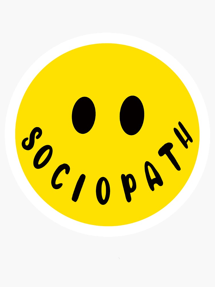"sociopath smiley face sticker" Sticker by arrianexlove | Redbubble