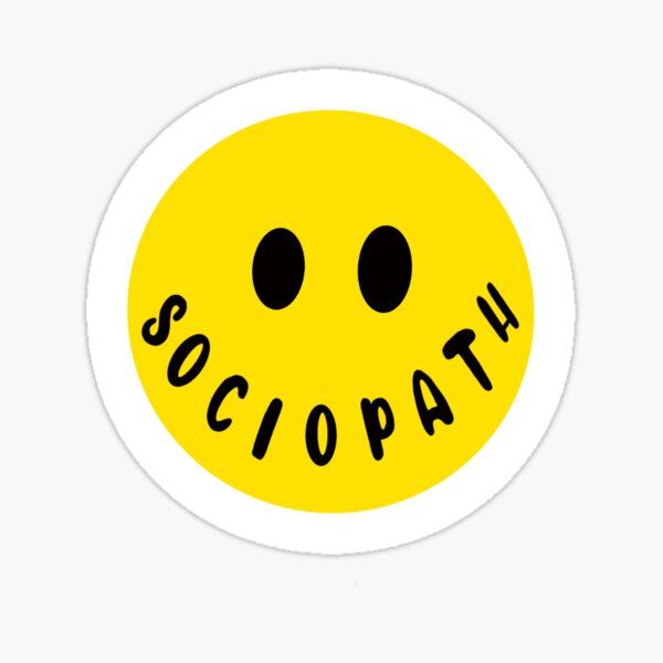 "sociopath smiley face sticker" Sticker by arrianexlove | Redbubble