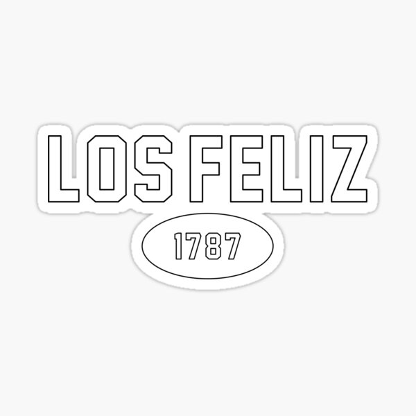 "Los Feliz 1787 / Black Outline" Sticker for Sale by PEK1787 | Redbubble