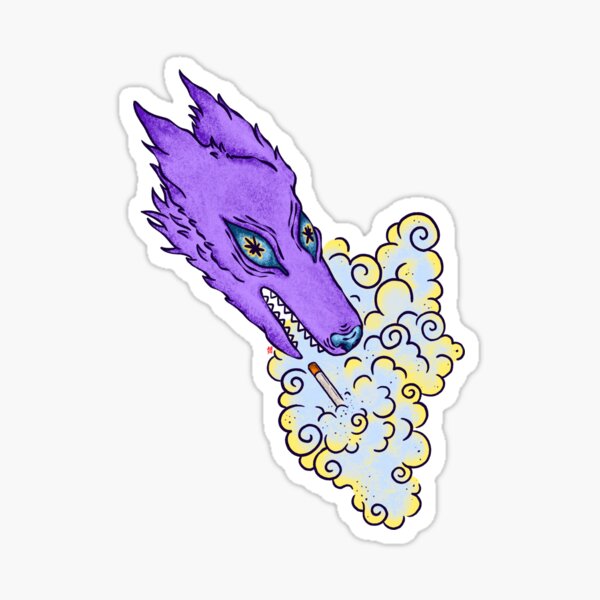 "Smokey Wolf " Sticker by Ashtyngaskin | Redbubble
